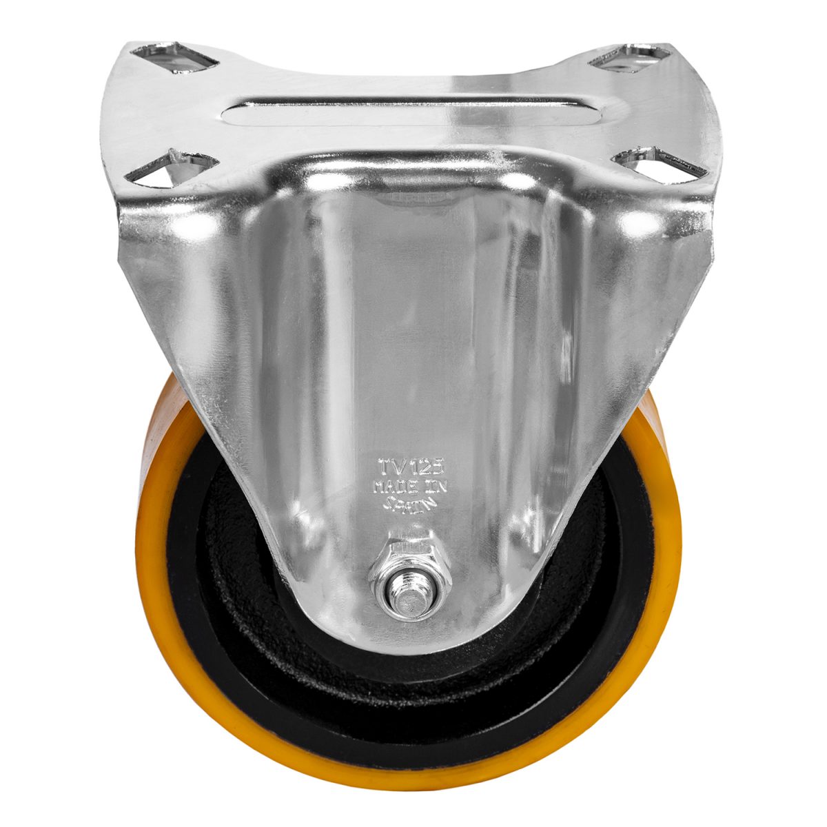 Ball Bearing Fixed Mount Zinc Plated Casters Steel center and cast ...