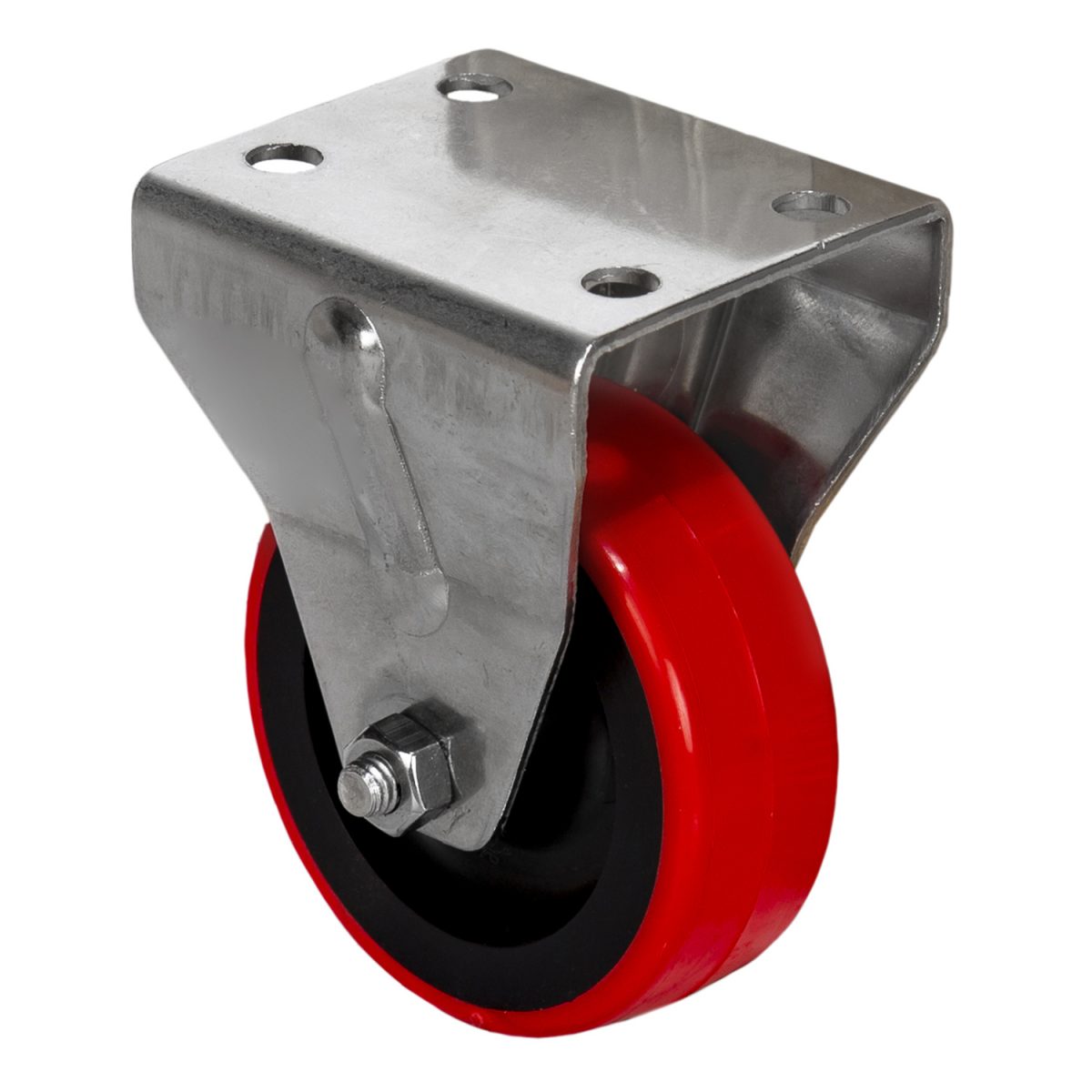 Fixed Mount Stainless Steel Caster Polyurethane tire Polypropylene ...